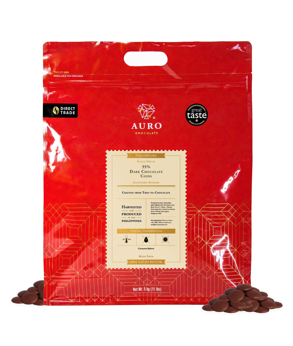 55% Dark Chocolate 5KG Coins – Auro Chocolate